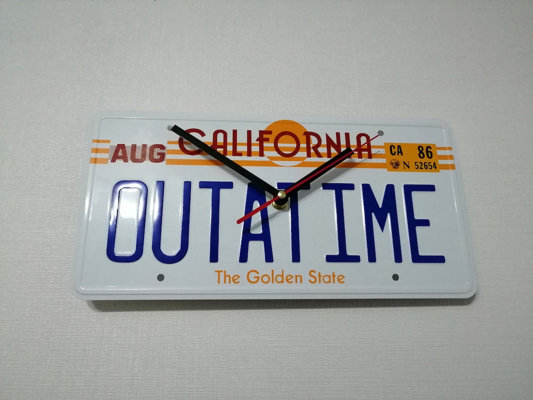 Back to the Future Movie OUTATIME Delorean Prop License Plate - Etsy