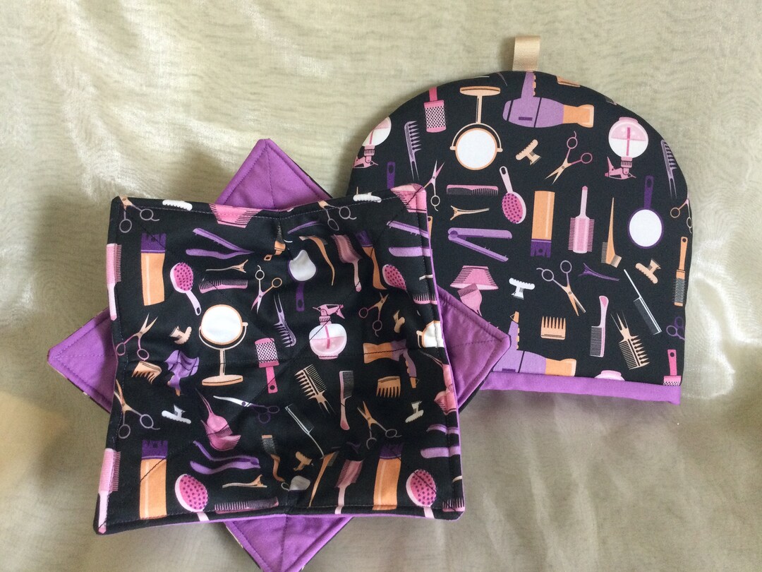 Hairdresser Gift Set: Teacozy, Bowl Cozy, Coasters, Foosie Mat - Etsy