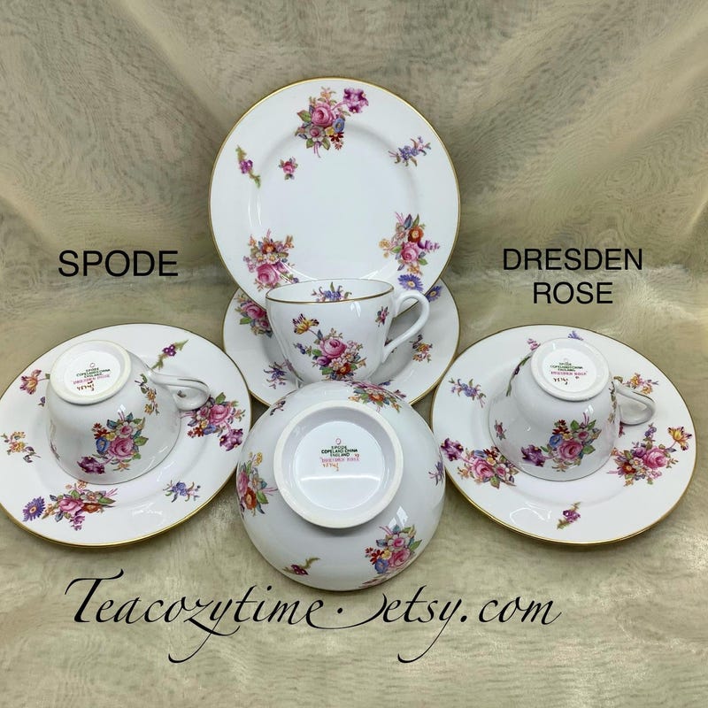 Dresden Rose Tea Set - Etsy UK