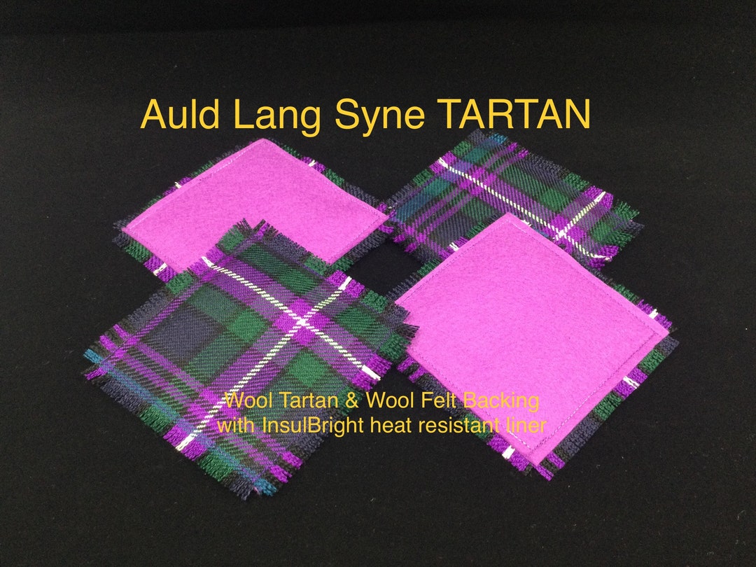 Scottish Wool Tartan Coasters: Auld Lang Syne, St Andrews Day - Etsy