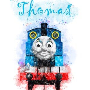 Thomas and Friends Print Thomas the Train Watercolor Thomas Poster ...