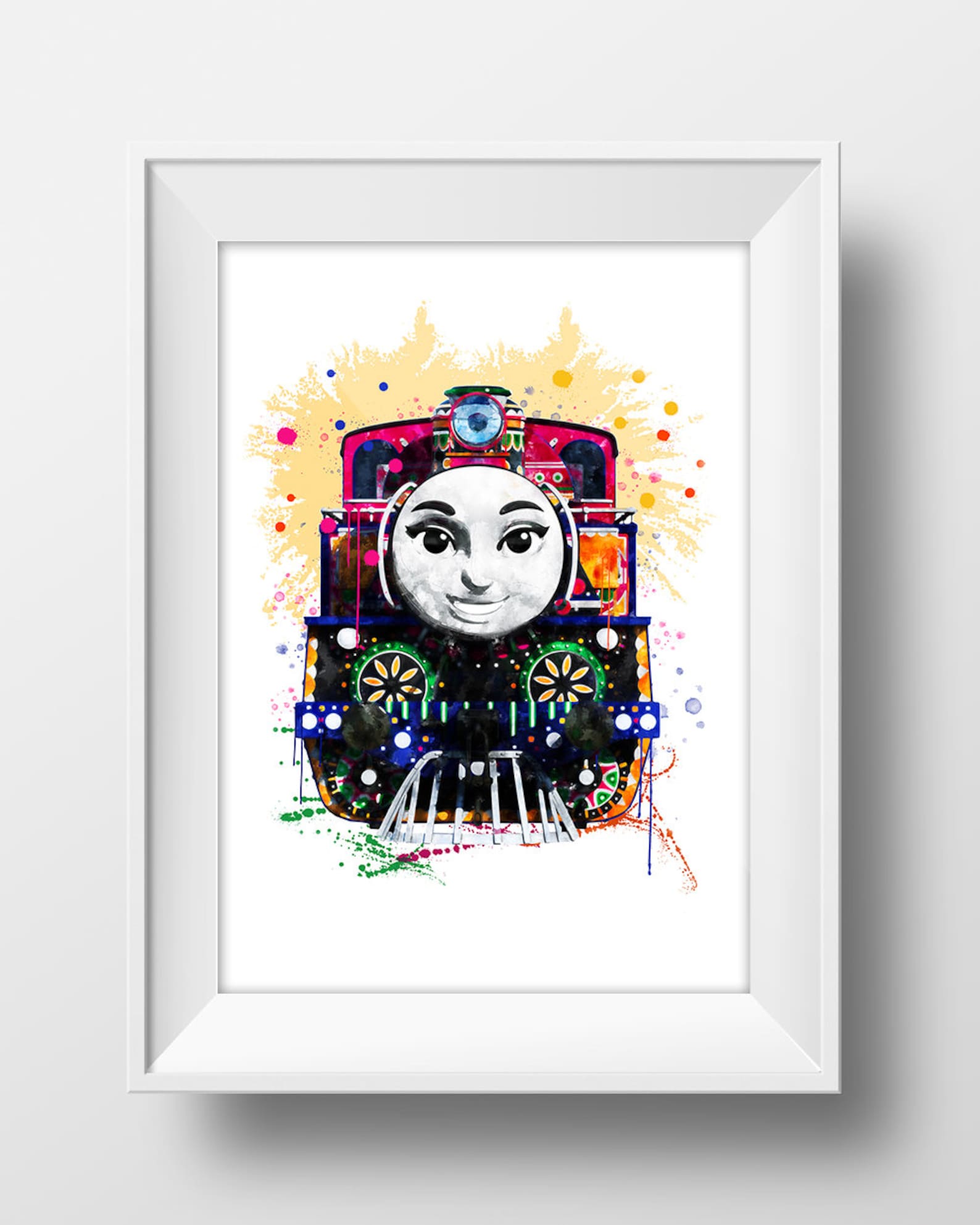 Thomas and Friends Print Ashima the Train Watercolor Ashima | Etsy