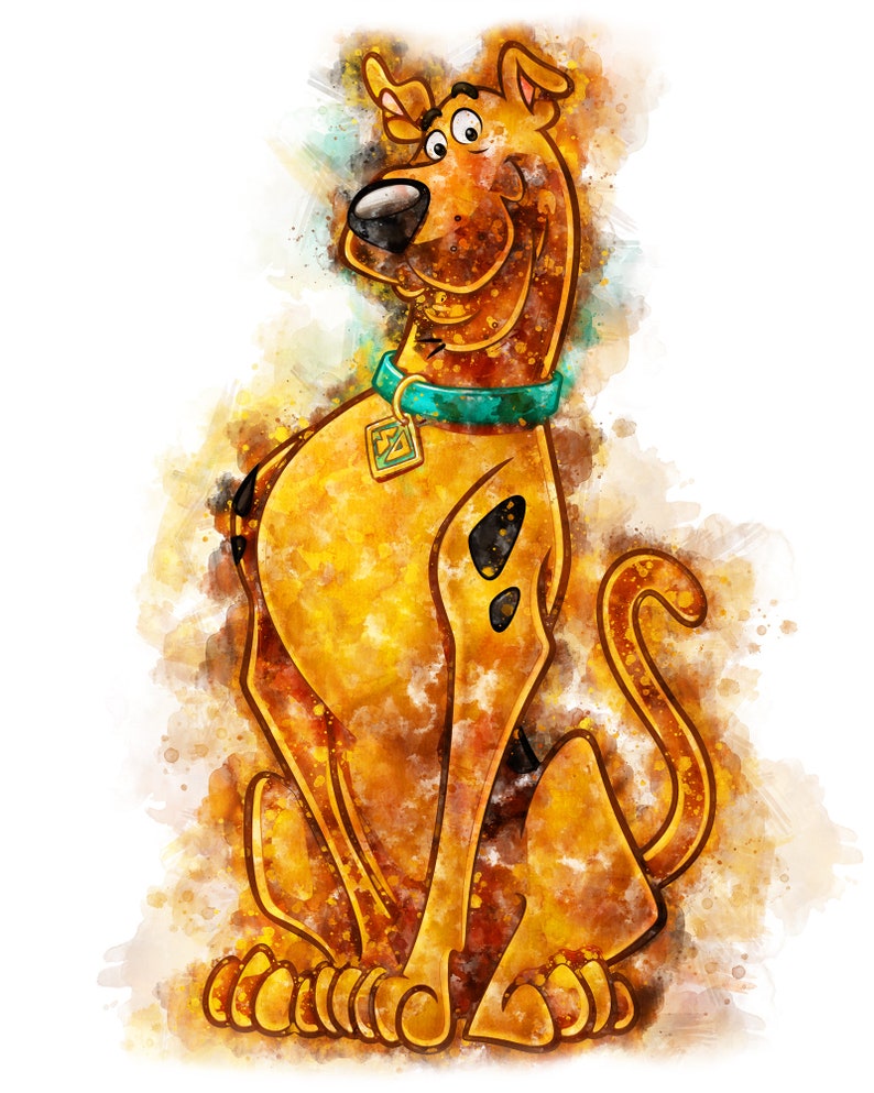 Scooby Doo Poster Scooby Doo Print Scooby Doo Watercolor | Etsy