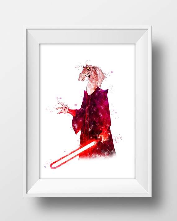 Star Wars Jar Jar Binks Watercolor Print Artwork Jar Jar | Etsy