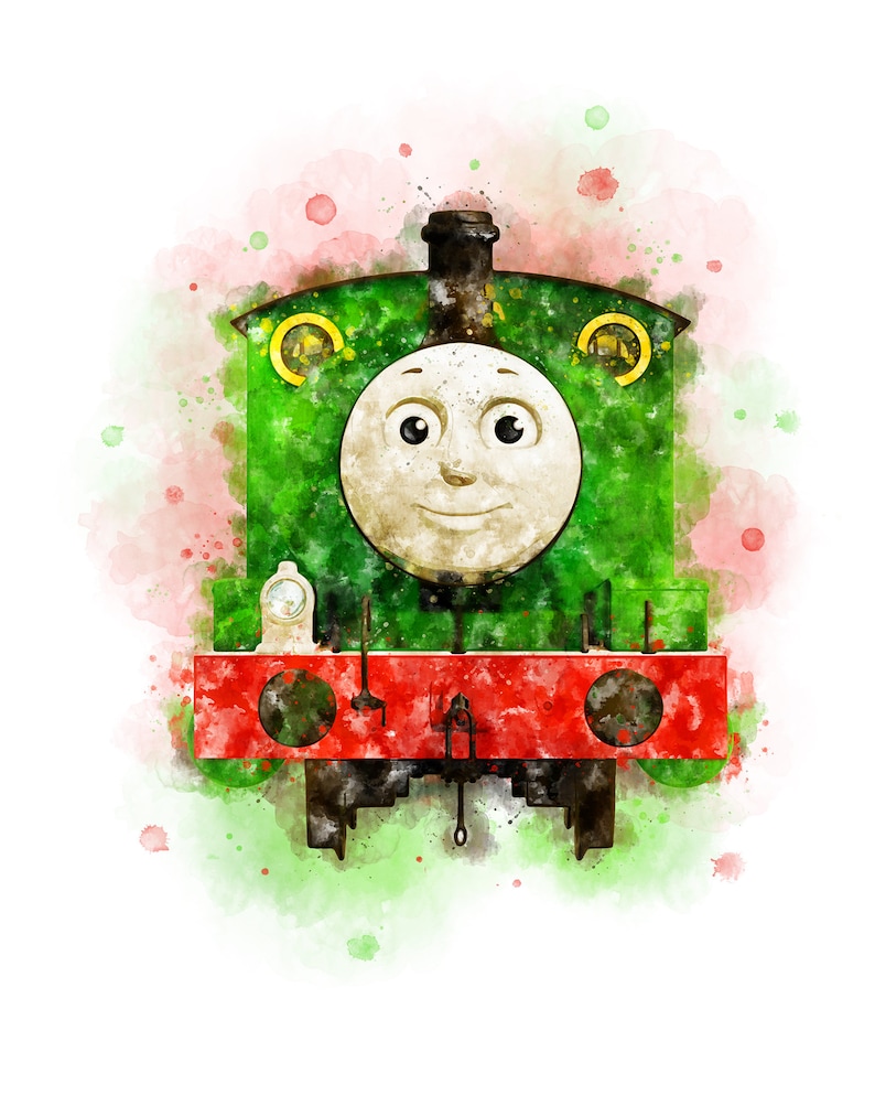 Percy the Small Engine Watercolor Thomas and Friends Poster | Etsy