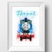 Thomas and Friends Print Thomas the Train Watercolor Thomas Poster ...