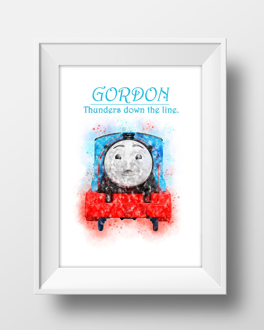 Thomas and Friends Poster Gordon Watercolor Print Thomas Adventures ...