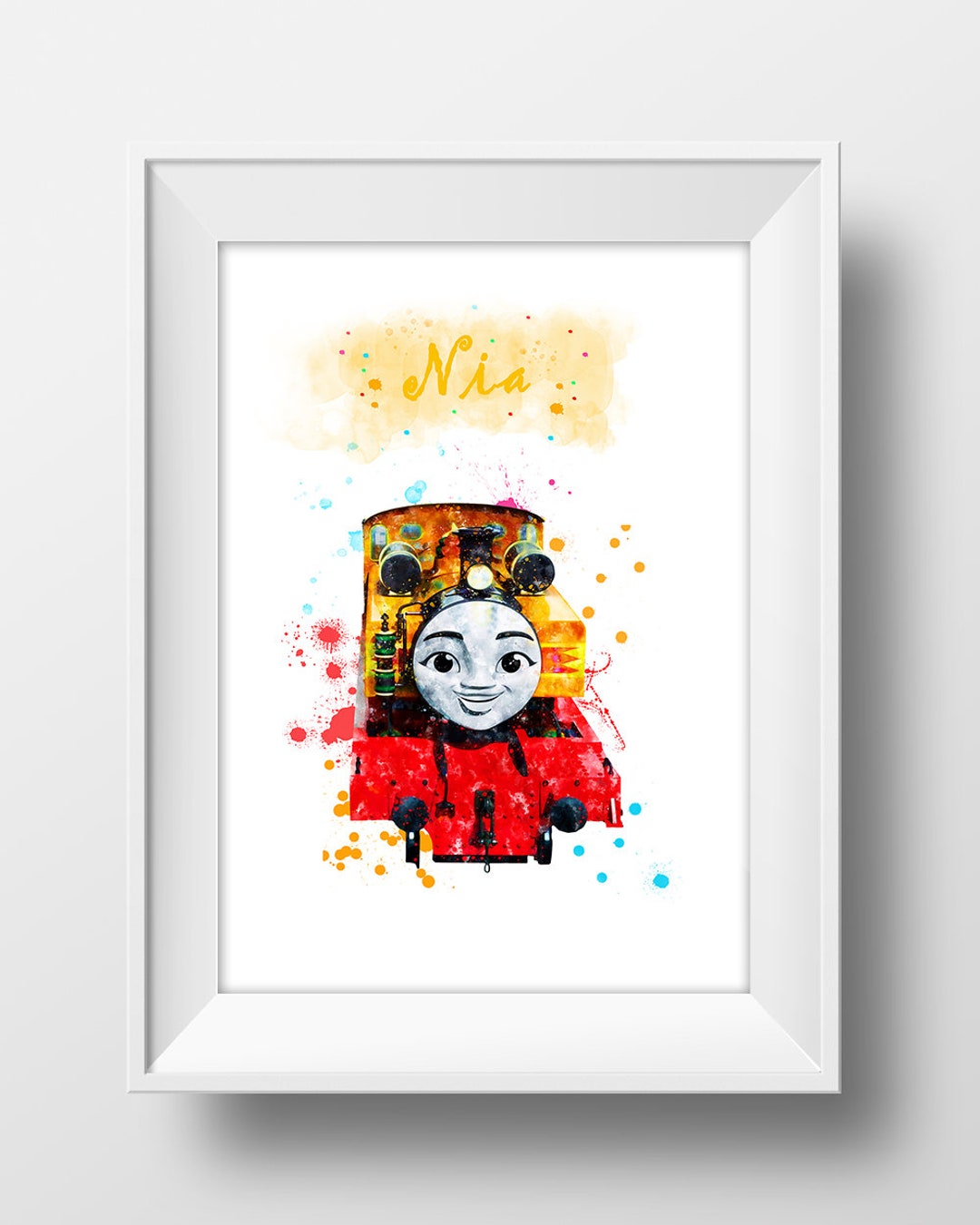 Nia Thomas and Friends Watercolor Thomas the Train Printable Poster Nia ...