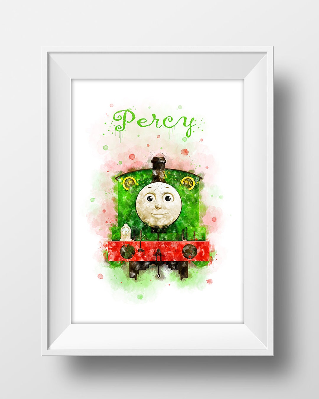 Percy the Train Watercolor Print Thomas the Tank Engine Poster Thomas ...
