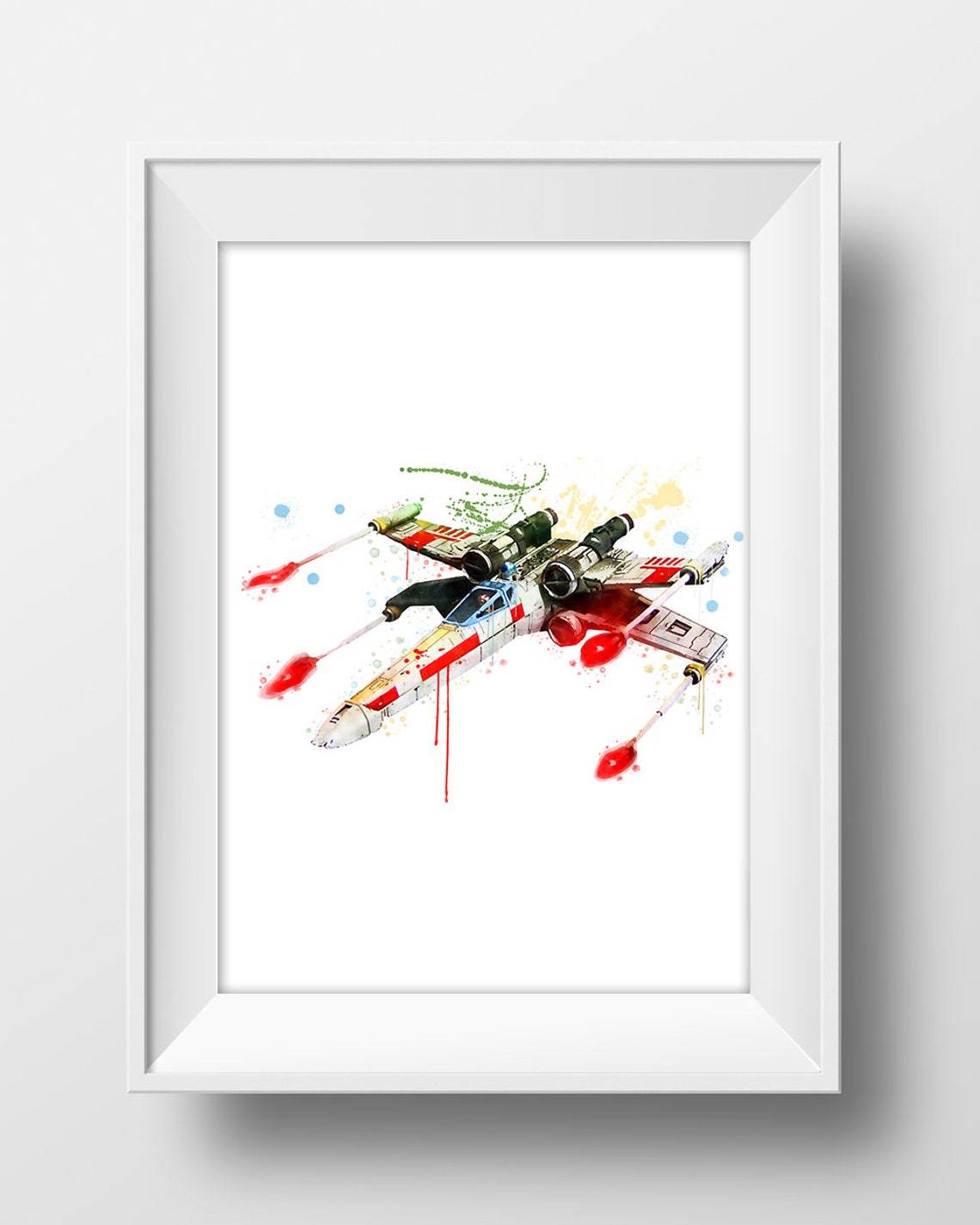 Star Wars Watercolor X Wing Print X-wing Starfighter X-wing - Etsy