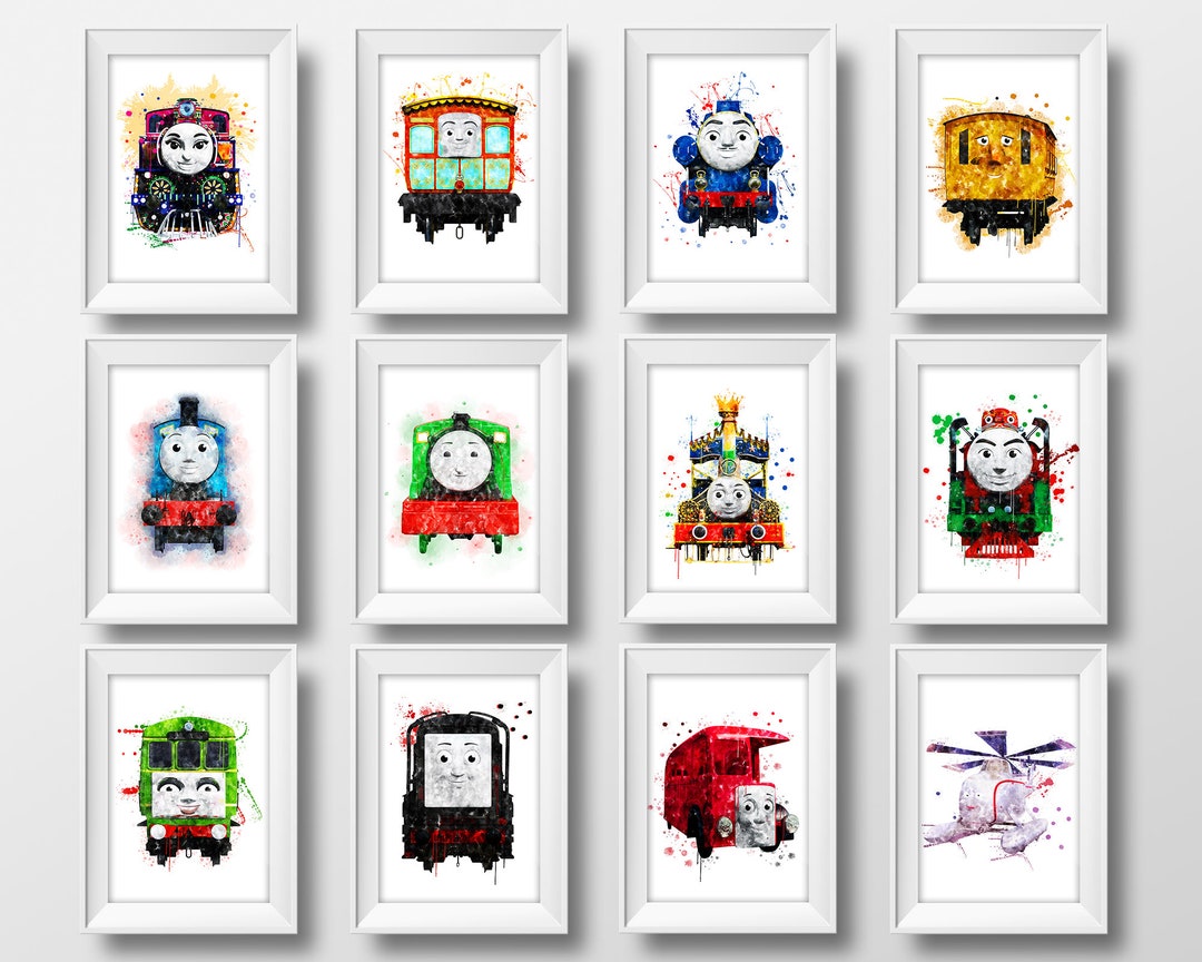 Thomas and Friends SET 12 Watercolor Print Thomas Adventures Thomas ...