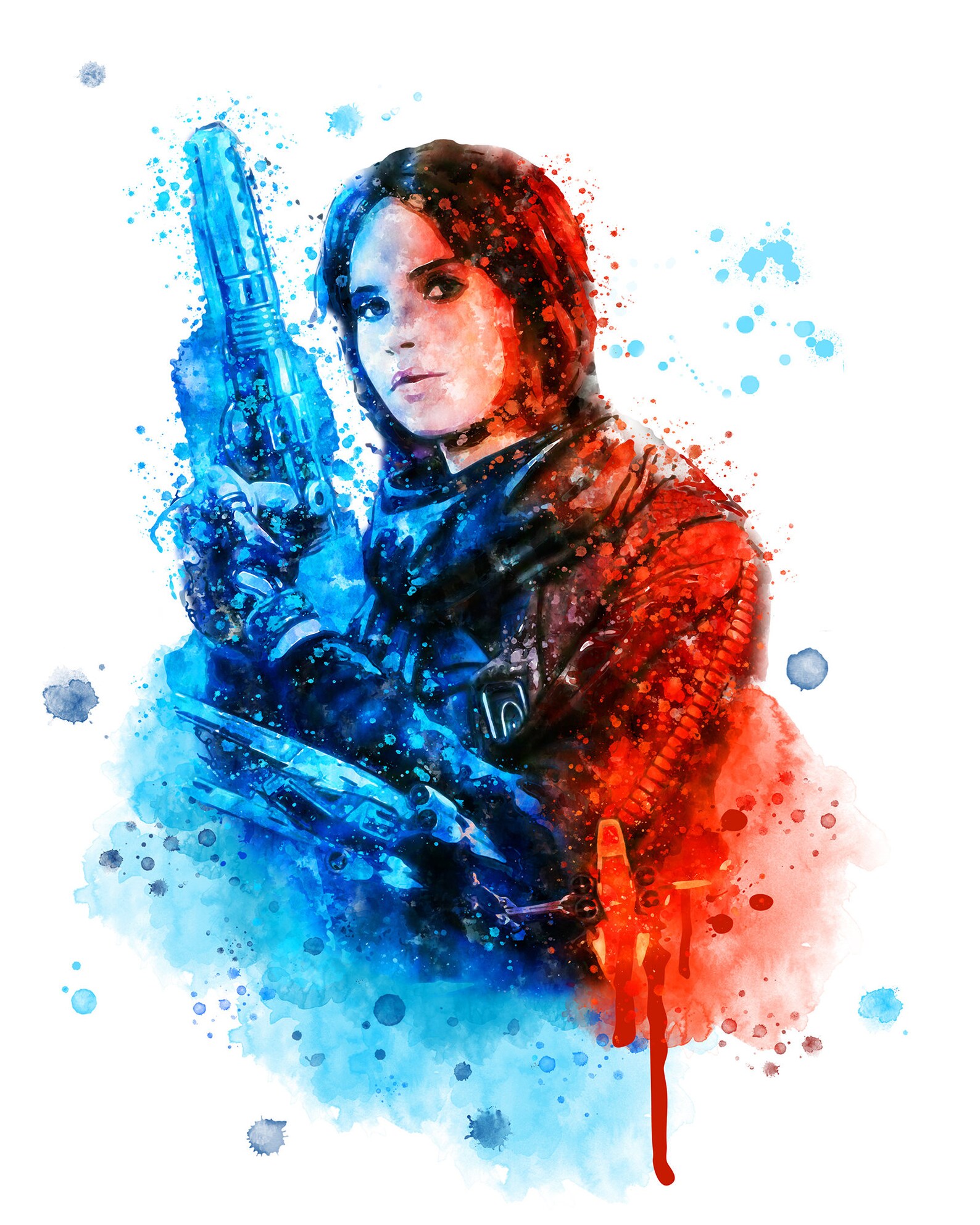 Star Wars Watercolor Star Wars Print Jyn Erso Poster Jyn Erso - Etsy