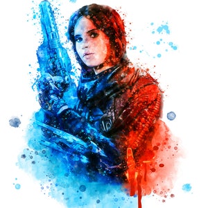 Star Wars Watercolor Star Wars Print Jyn Erso Poster Jyn Erso Printable ...