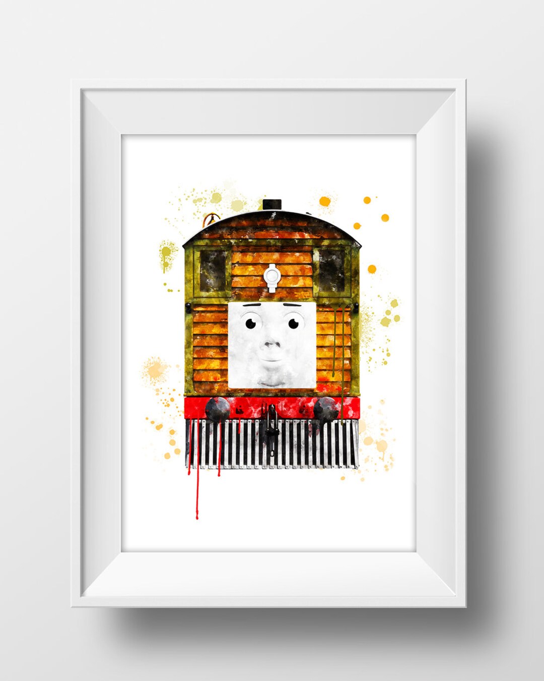 Thomas the Train Print Thomas and Friends Watercolor Toby Engine ...