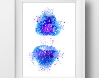 DIGITAL DOWNLOAD Synapse Receptor Brain Nerve Cell Science Art Anatomy ...