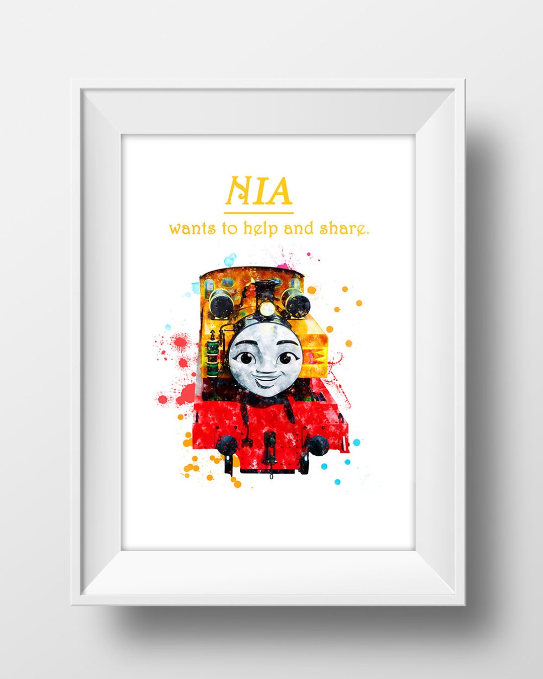 Thomas and Friends Poster Nia Watercolor Print Thomas Adventures Thomas ...