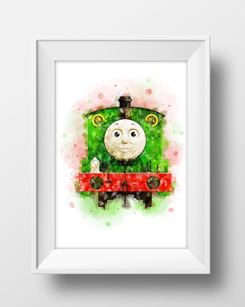 Percy the Small Engine Watercolor Thomas and Friends Poster - Etsy