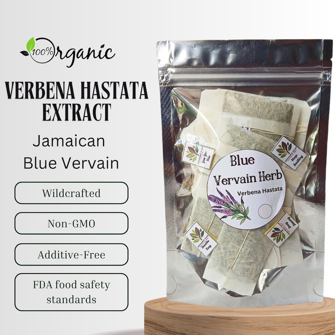Jamaican Blue Vervain Extract Tea Bags | Verbena Hastata | Herbal Tea ...