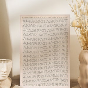 Amor Fati Poster, Friedrich Nietzsche, Love of Fate, Stoic Quote ...