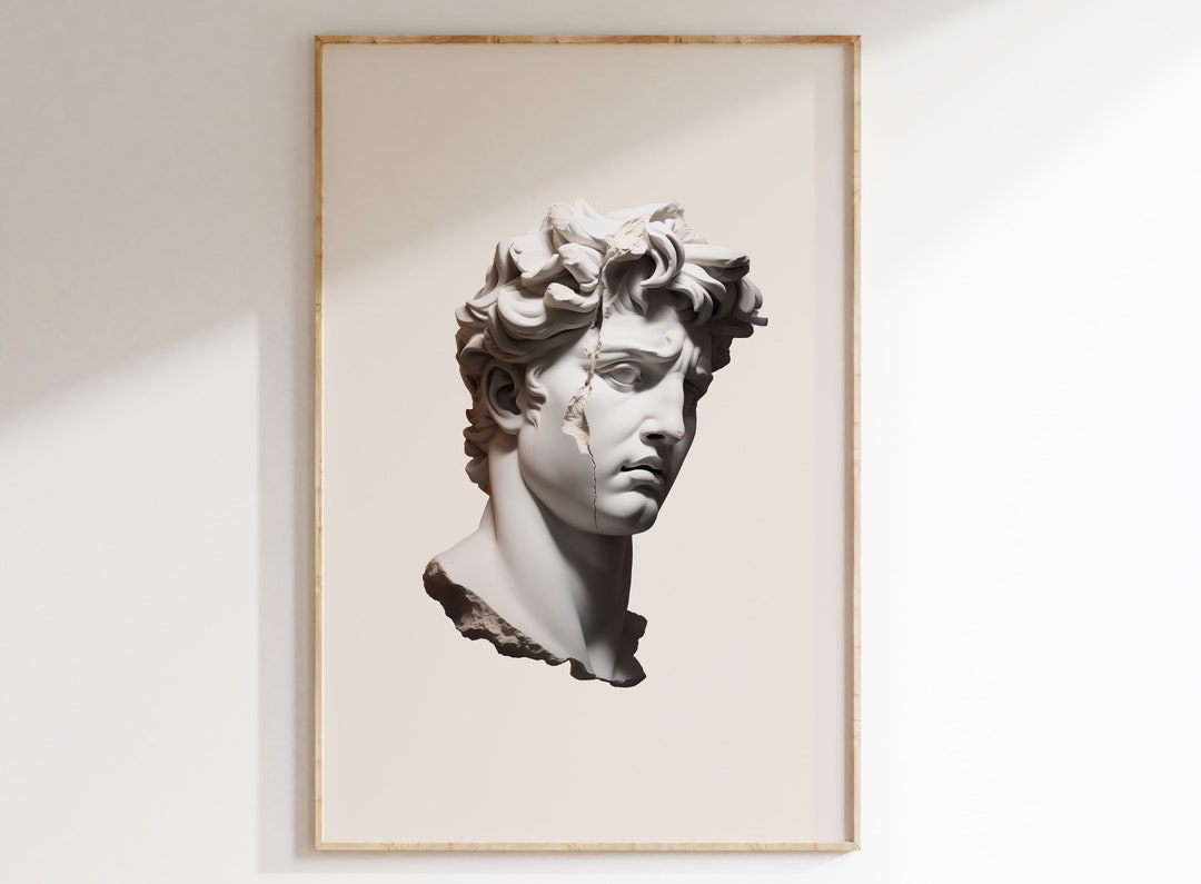 Broken David Statue Art Print - Roman Statue, Greek Mythology, Broken ...