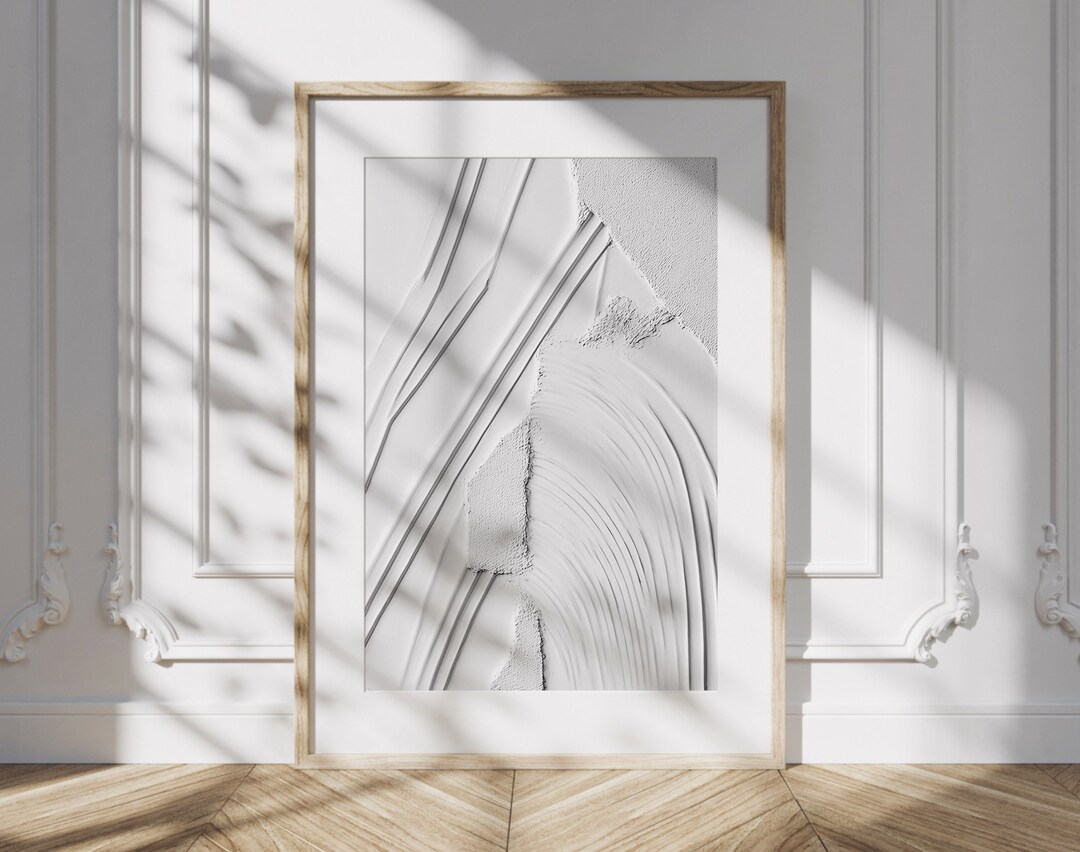 White Plaster Wall Art Printable, Textured Art, Abstract Art Print ...