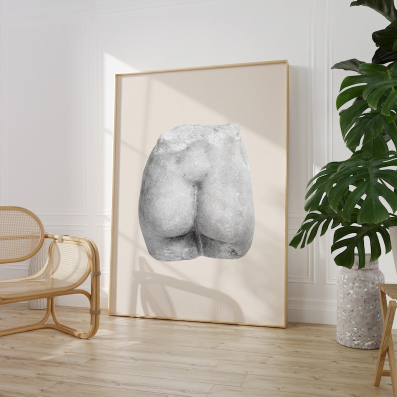 Greek Marble Buttocks Printable | Minimalist Sculpture Wall Art ...