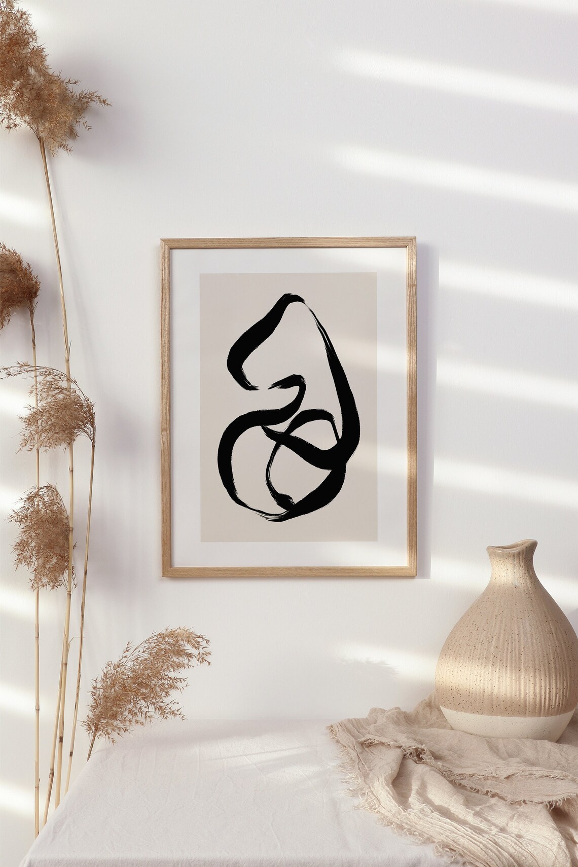 Beige Abstract Print Printable Abstract Wall Art | Etsy