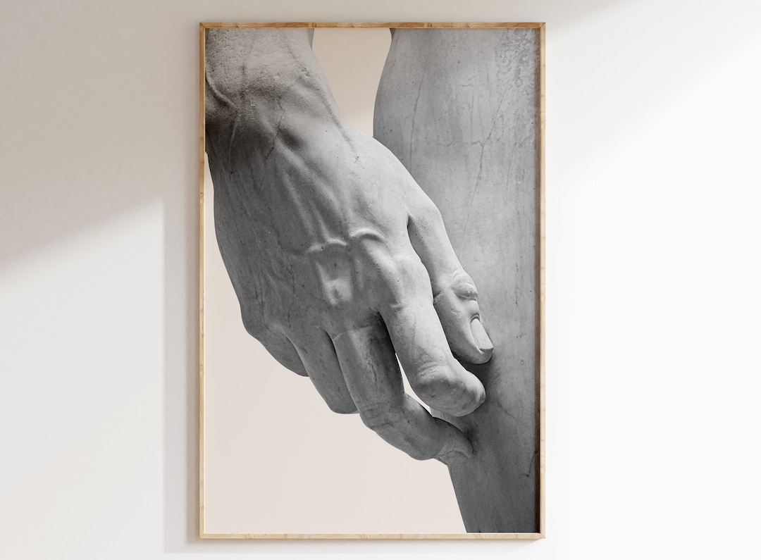 David Statue Art Printable - Hands of David, Michelangelo, Aesthetic ...