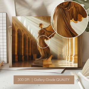 Winged Victory of Samothrace | Vintage Classical Artwork Oil Painting ...