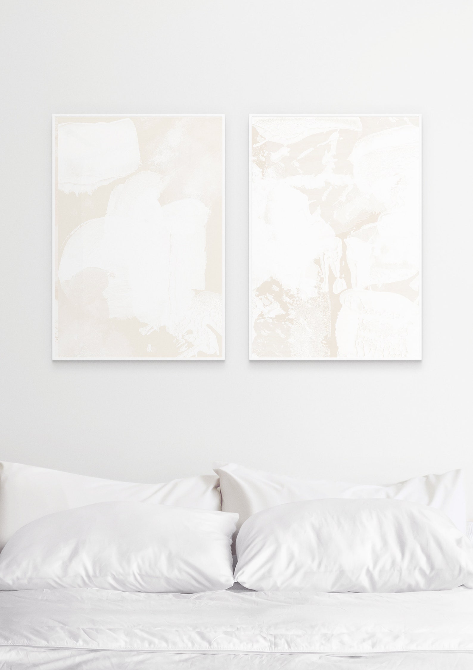 Beige Wall Art Print Sets Abstract Art Print Neutral Art - Etsy