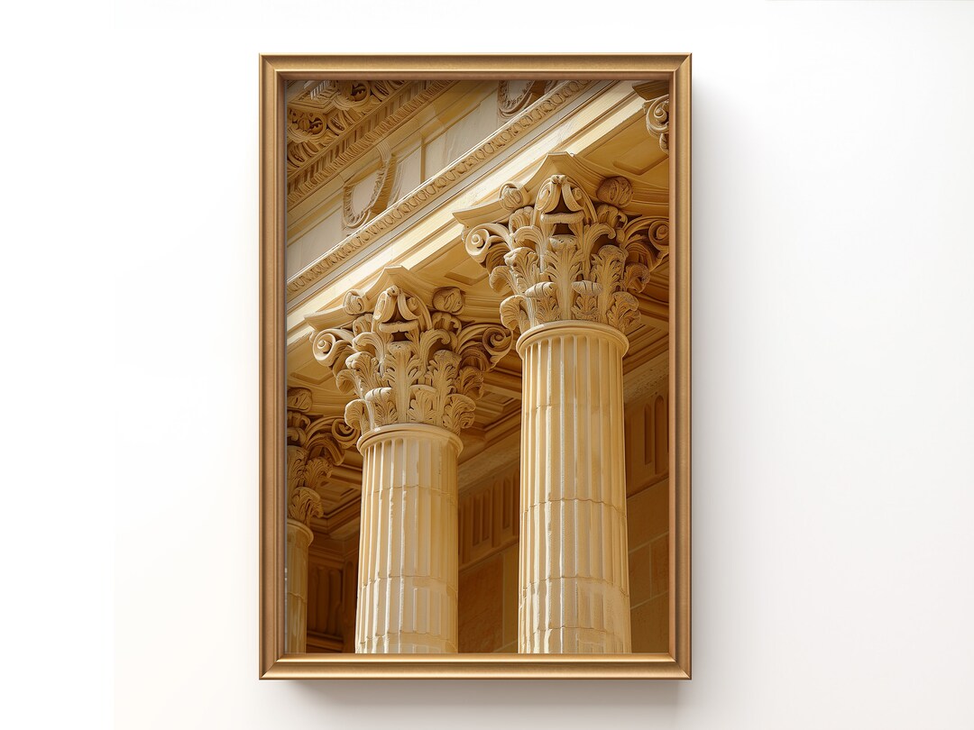 Beige Roman Columns Printable, Digital Download, Greek Mythology Art ...