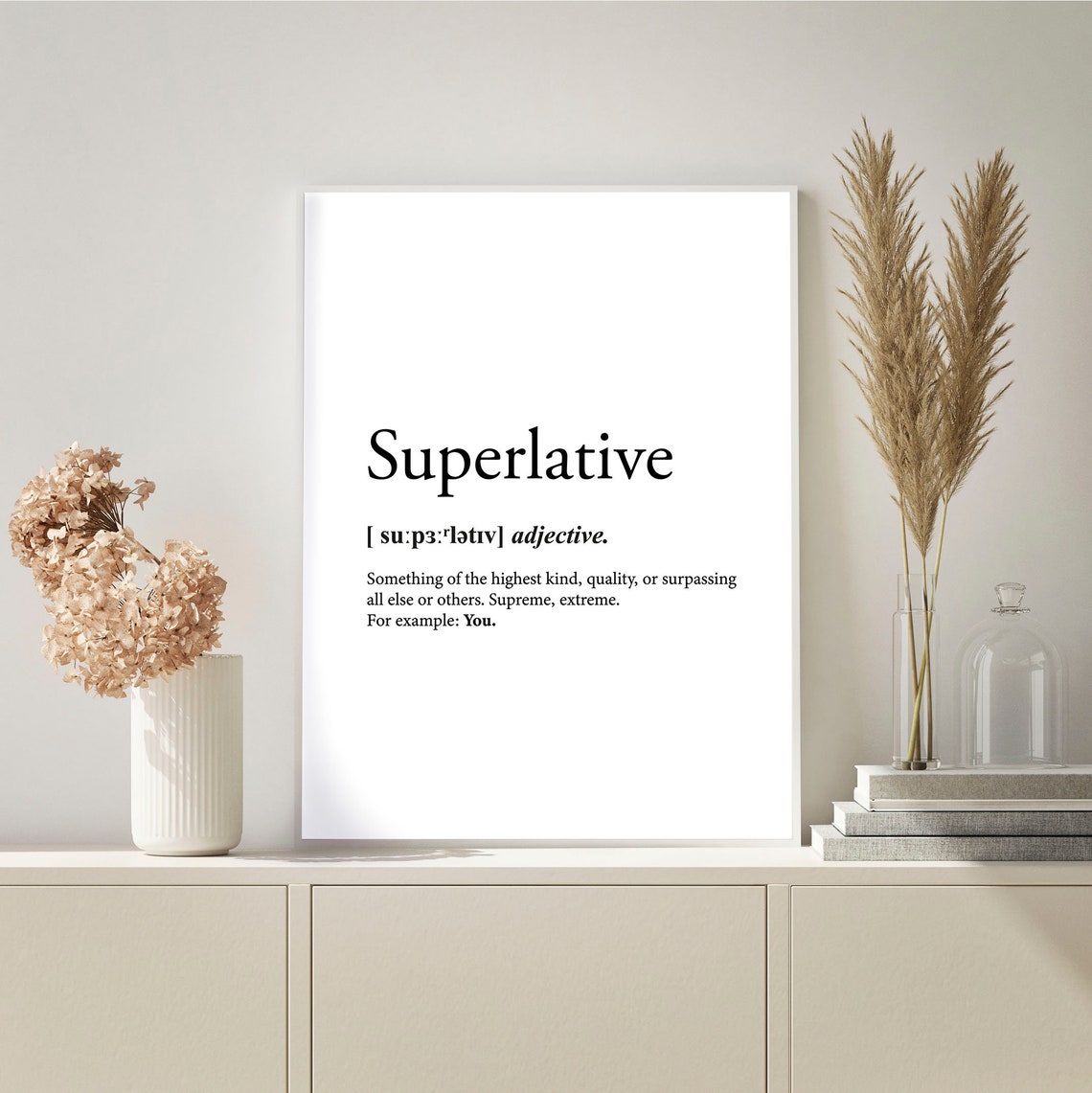 Superlative Definition Print Minimal Decor Instant Download - Etsy