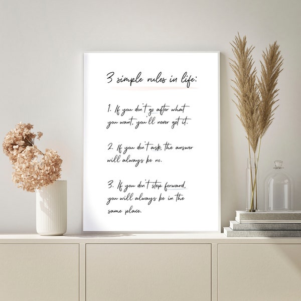 Rules of Life - Etsy