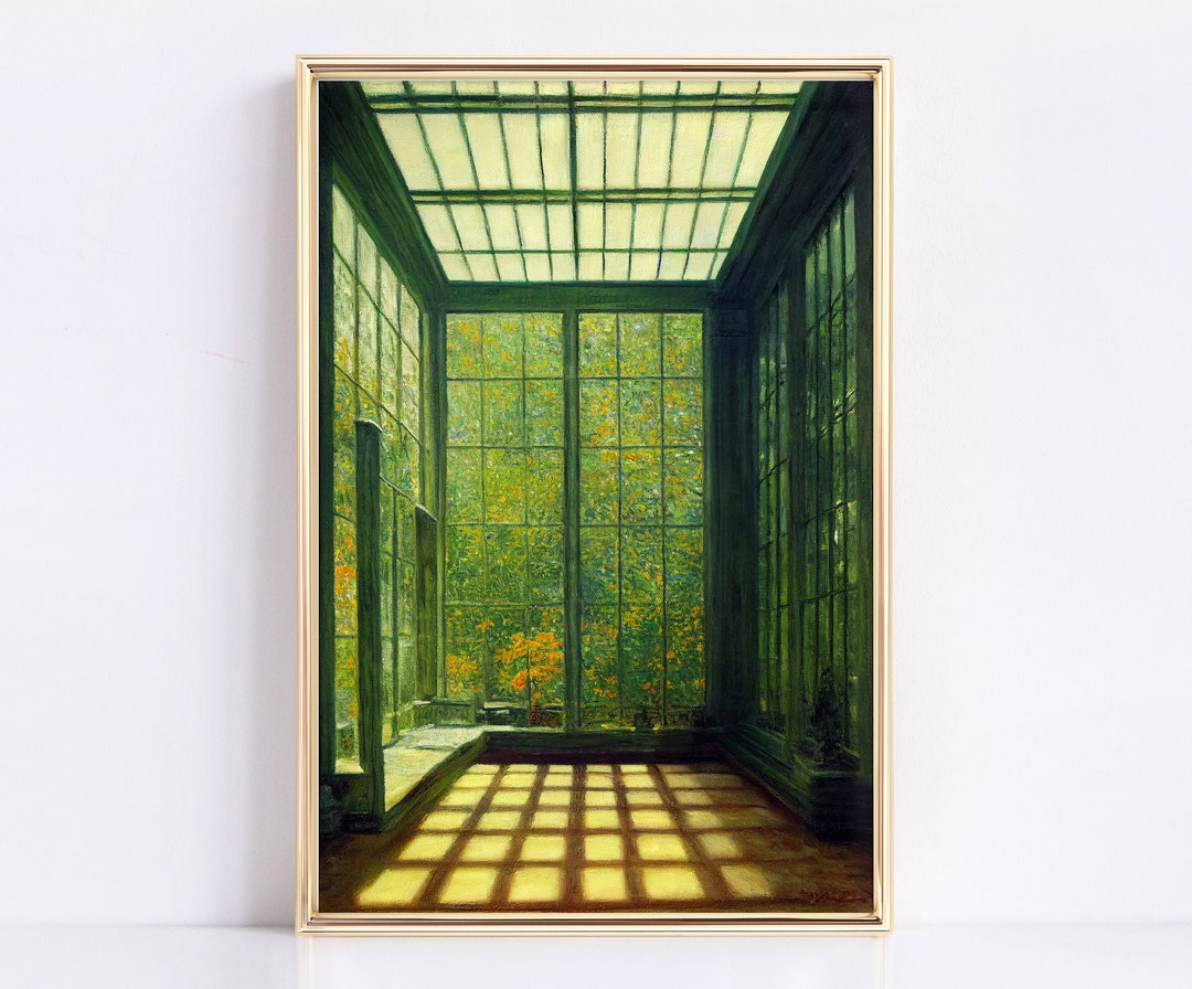 Claude Monet Green House Winter Garden | Vintage Oil Painting | Living ...