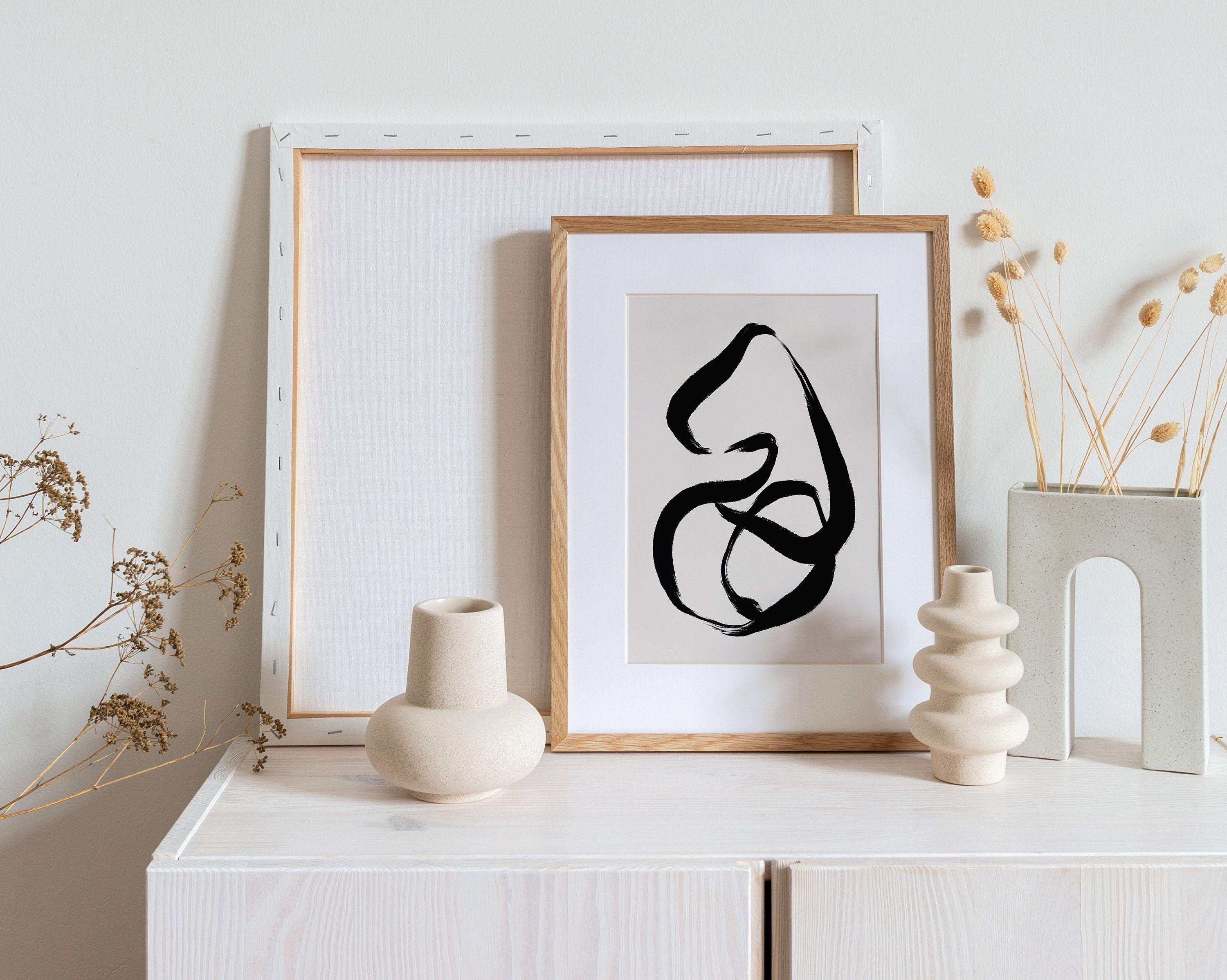 Beige Abstract Print Printable Abstract Wall Art | Etsy