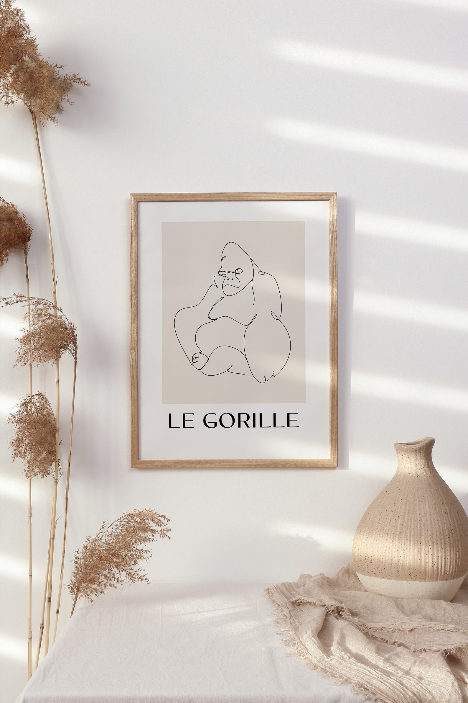 Animal Line Drawing Minimalist Kids Room Decor Nursery Wall - Etsy