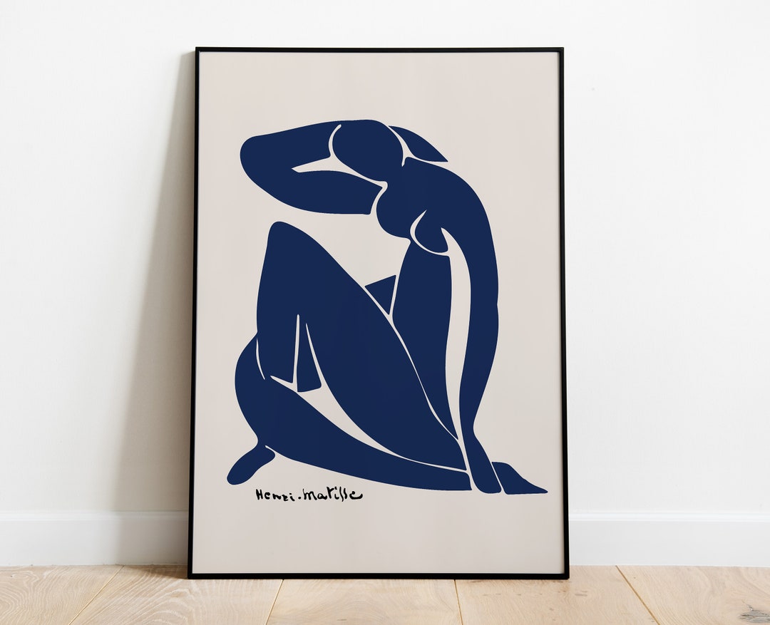 Matisse Blue, Indigo Blue Matisse Art Print, Matisse Cutout, Henri ...