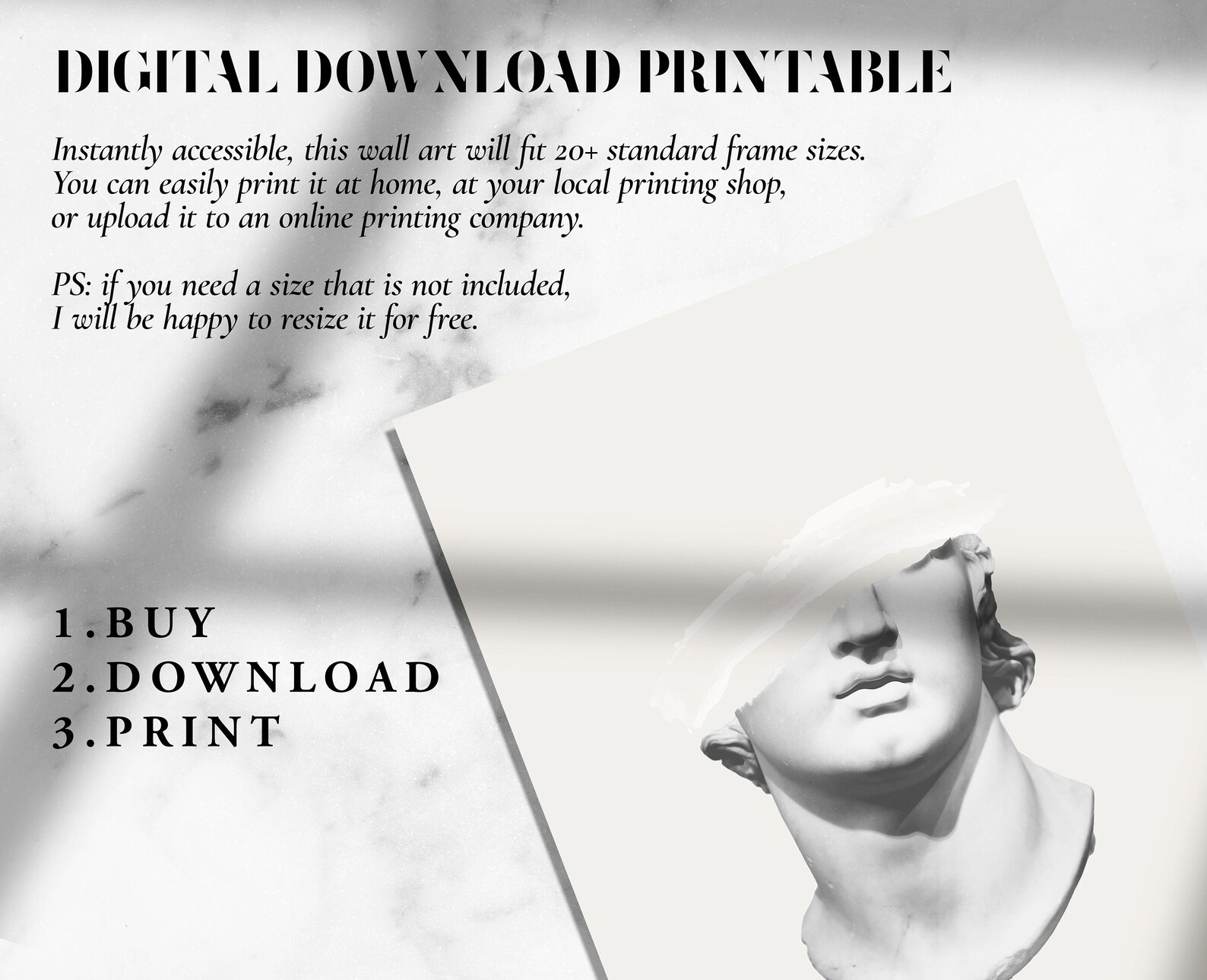 David Statue Print Rome Statue Print David Digital - Etsy