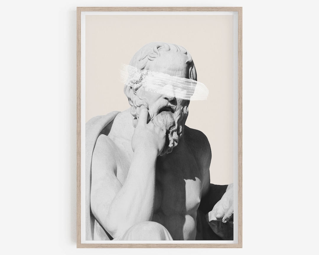 Socrates Marble Statue Print, Stoic Philosophy Decor (digital Download ...