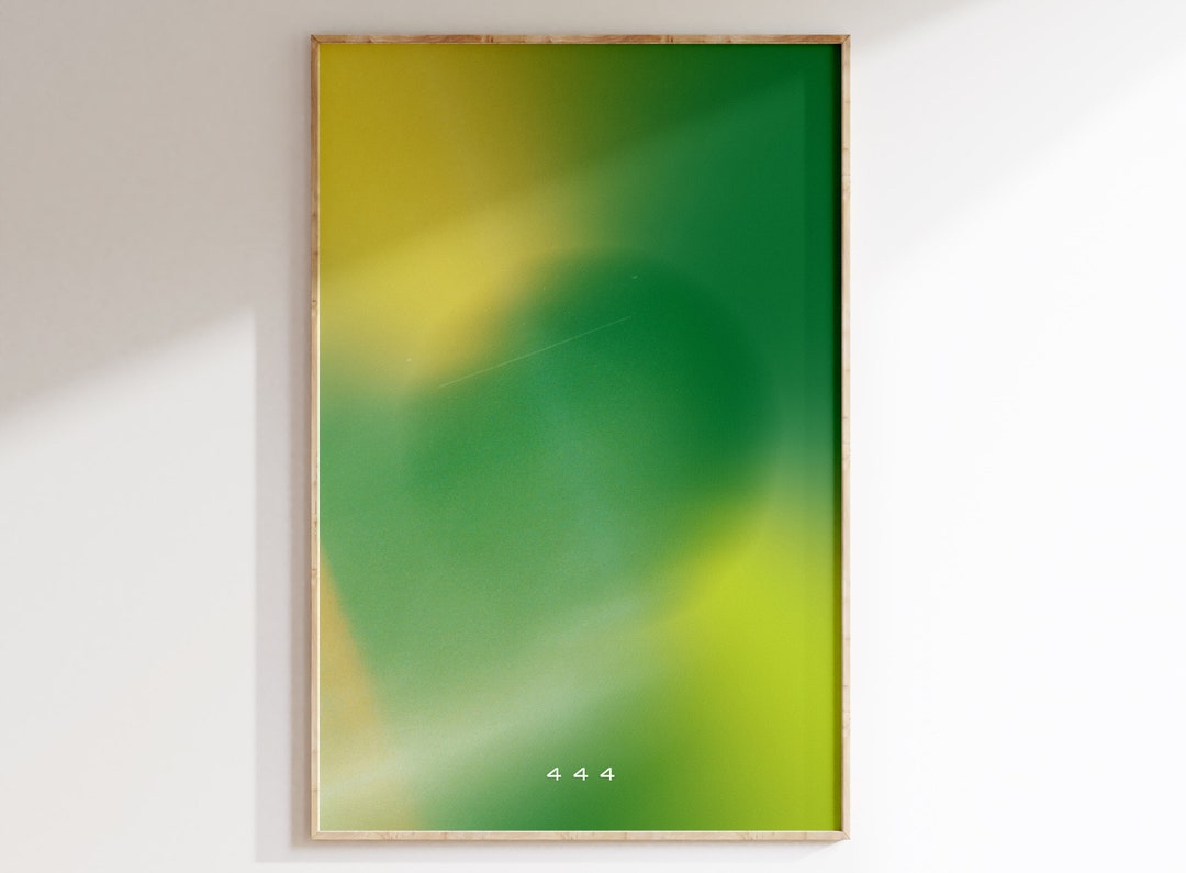 Green Aura Poster | Angel Number 444 | Y2k Indie Room Decor | PRINTABLE ...