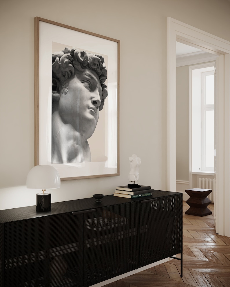 David Statue Print, Marble Sculpture, Greek Mythology Art (digital ...