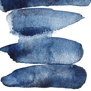 Blue Watercolor, Abstract Print, Printable Wall Art, Digital Download ...