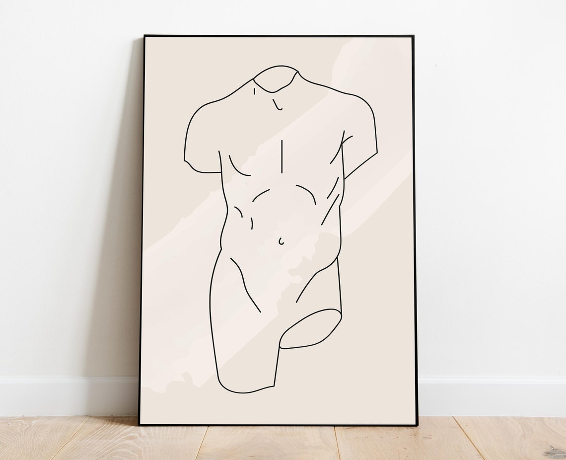 Roman Statue Torso Print Rome Statue Print David Digital | Etsy