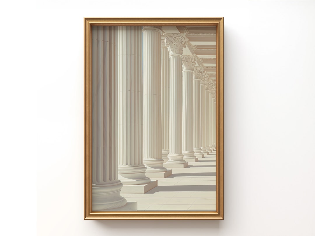 Beige Greek Columns, Rome Column, Digital Download, Greek Mythology Art ...