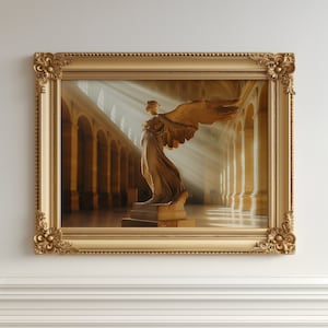 Winged Victory of Samothrace | Vintage Classical Artwork Oil Painting ...