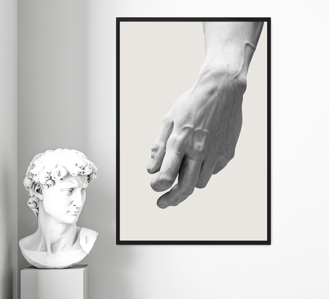 Hand of David Statue Print Rome statue Print David Digital | Etsy