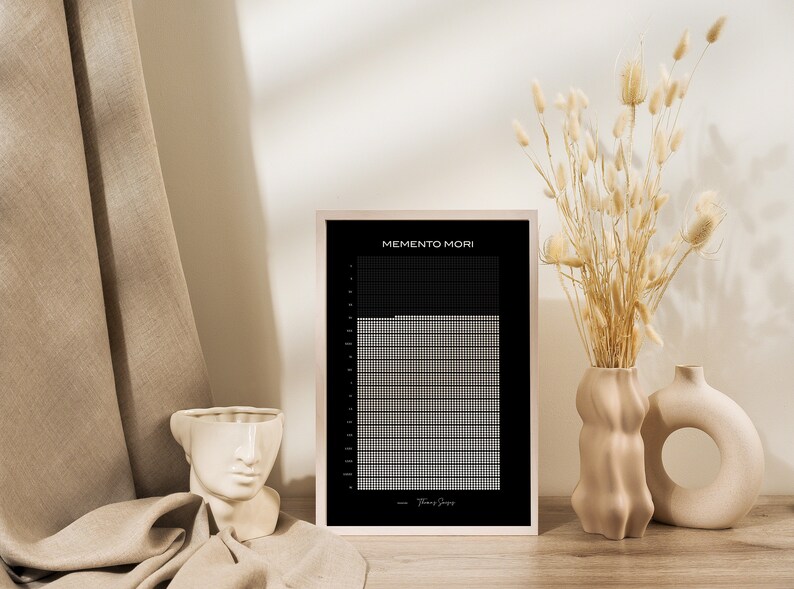 Memento Mori Life Calendar Stoicism Stoic Reflection - Etsy