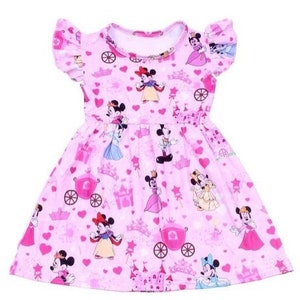 Minnie Mouse Pink Hearts Dress Mouse Girls Dress Girl - Etsy