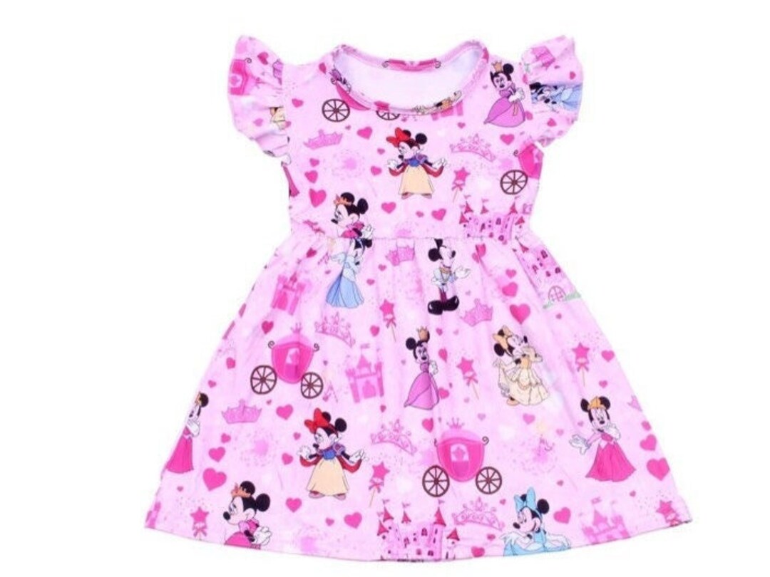 Minnie Mouse Pink Hearts Dress Mouse Girls Dress Girl - Etsy