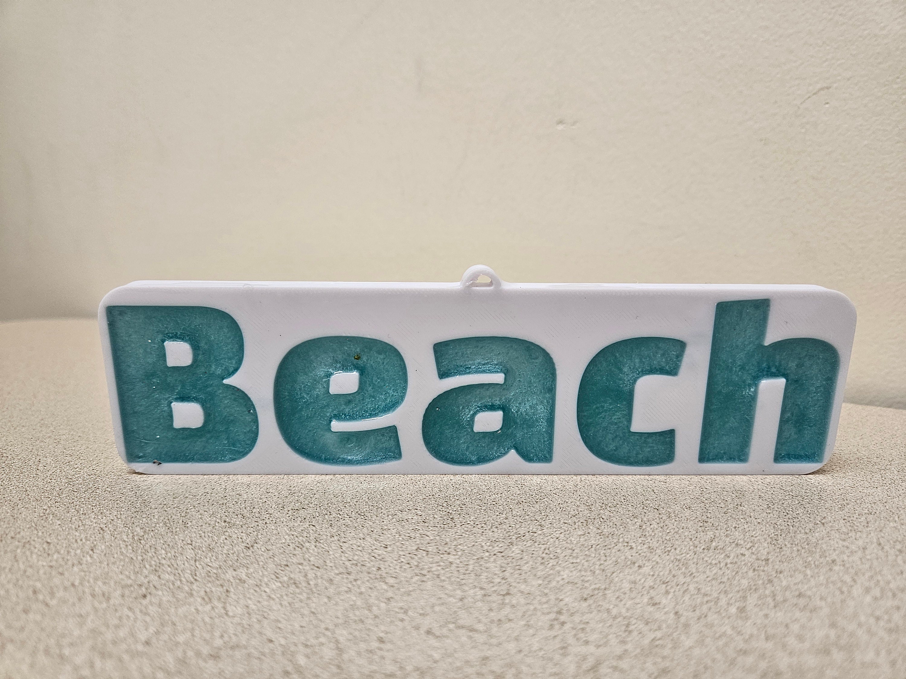 Beach Word Resin 3D Printed Sign - Etsy